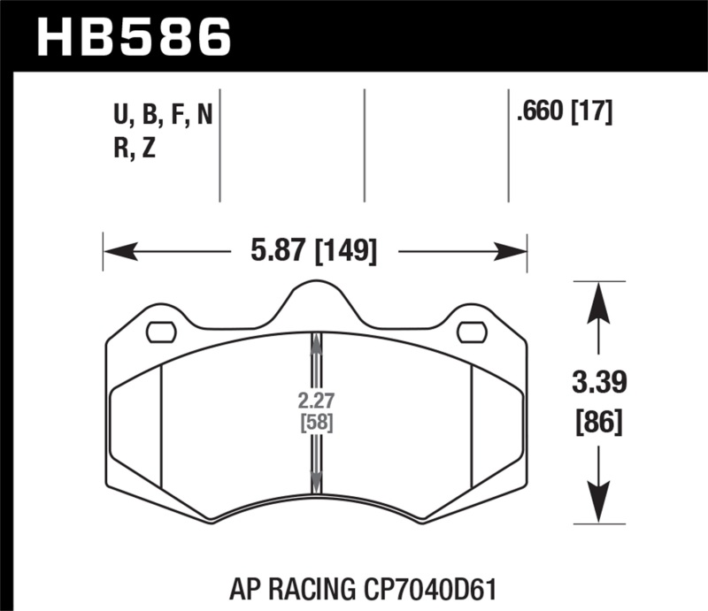 Hawk AP Racing CP7040 Performance Ceramic Street Brake Pads - ffrides